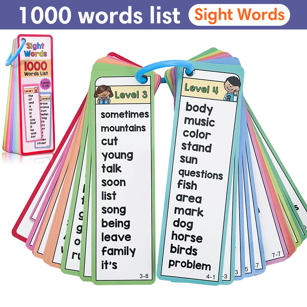 41Pcs English Flashcards for Kids Children Kindergarten Sight Words ...