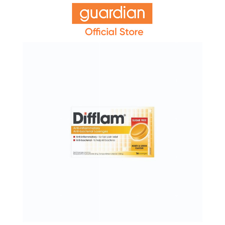 Difflam Honey Lemon Sugar-Free Lozenges 16pcs | Shopee Singapore