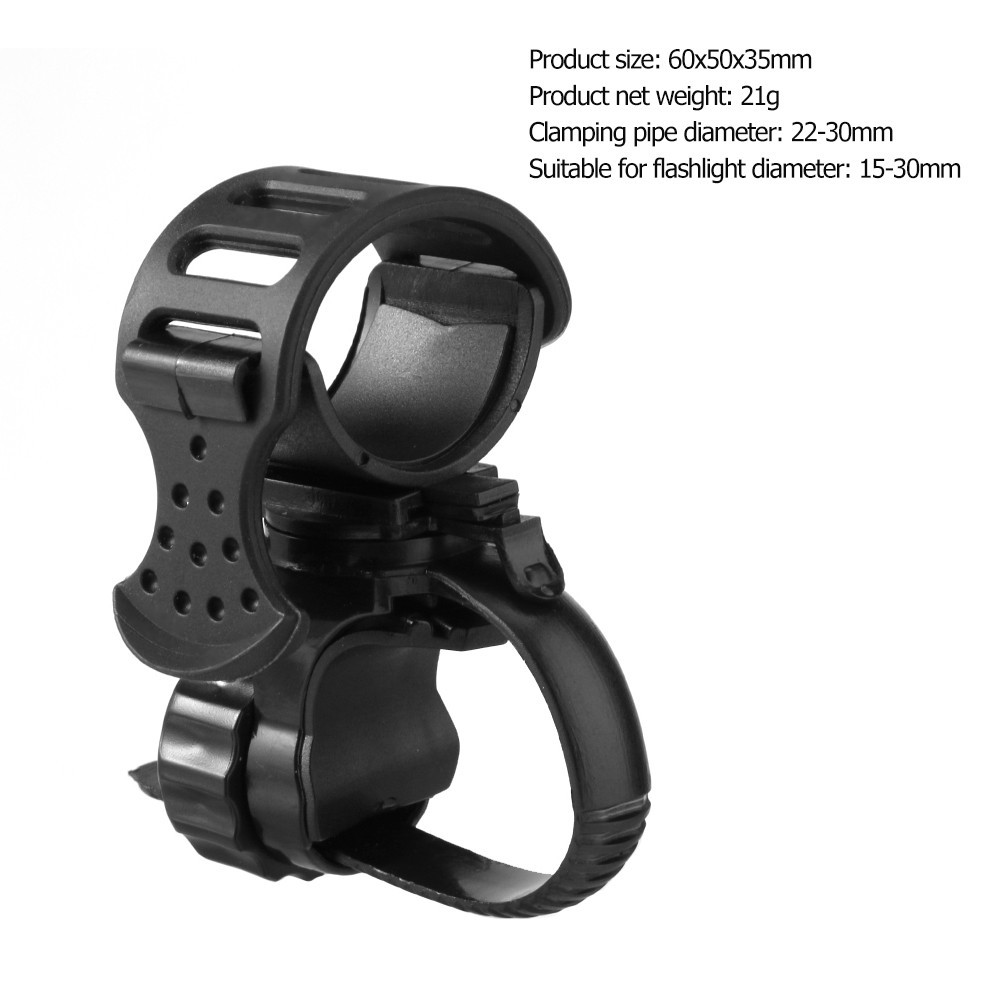 [Colorfull.sg] Bicycle Light Mount Bracket Bike Lamp Holder Clamp 360 ...