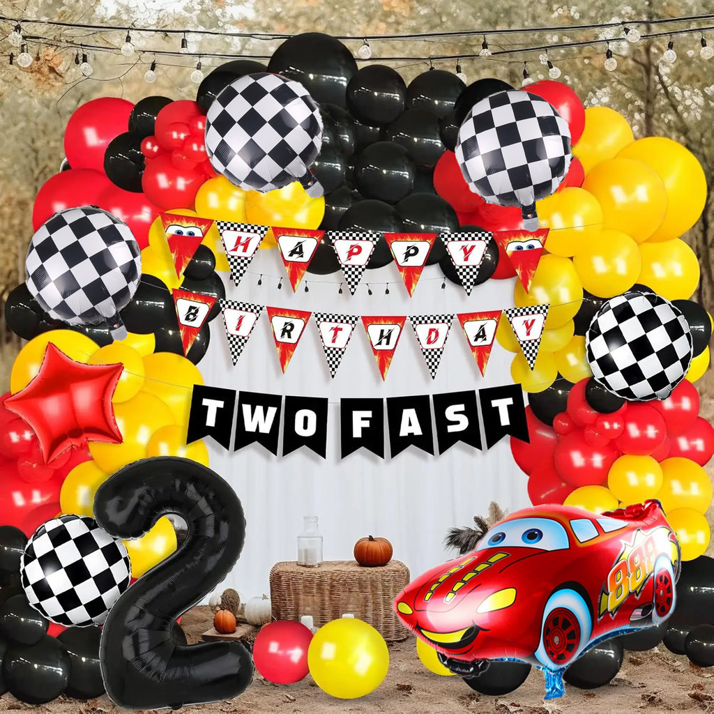 Boy Birthday Party Decor Racing Car Balloon Foil McQueen birthday ...