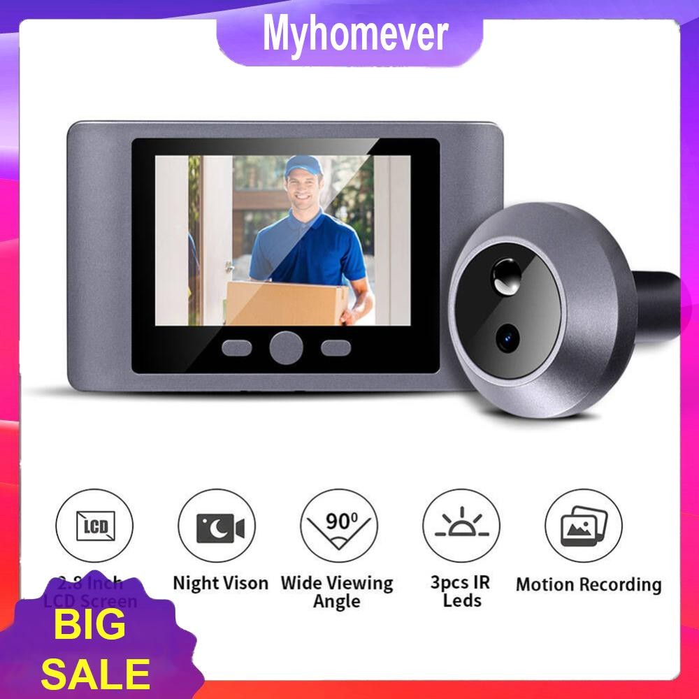 Mini Peephole Smart Wireless Door Viewer Camera Motion Detection Night ...