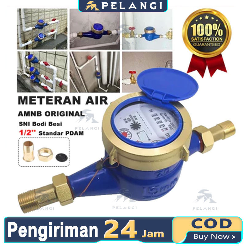 1/2" Needle Water Meter SNI PDAM Water Meter Iron Body / 1/2'' inch ...