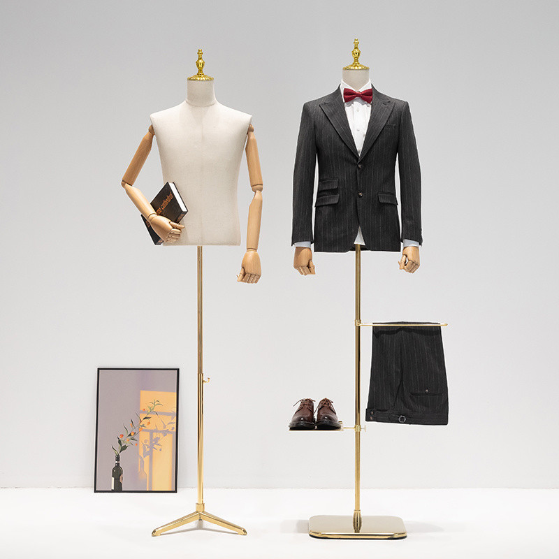 Men's Clothing Mannequin Stand Clothing Store Mannequin Props Male Half ...