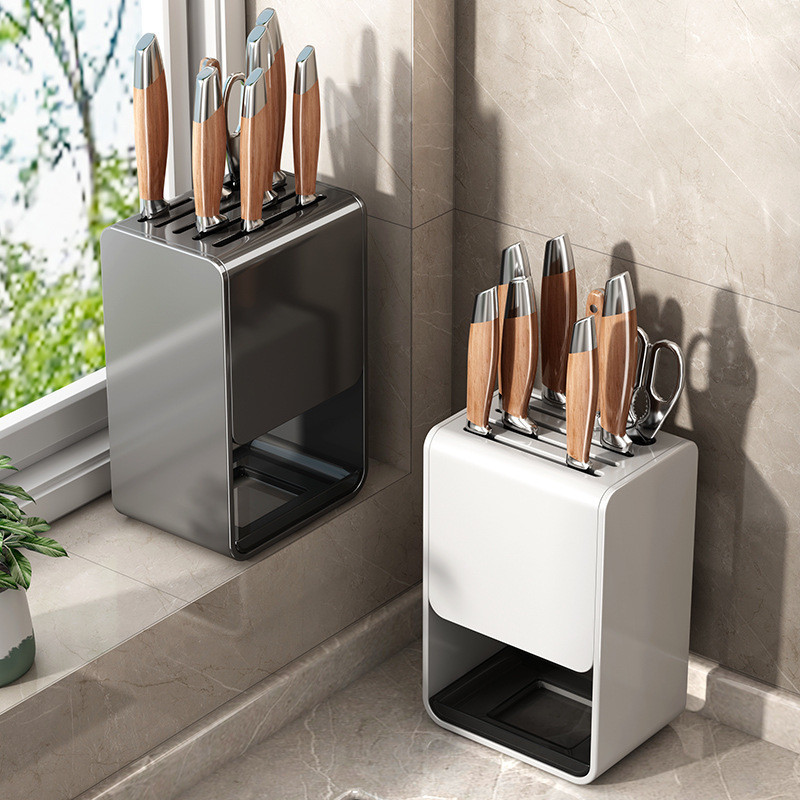 【Kinley】Kitchen Knife Holder Storage Rack Punch-Free Wall-Mounted ...