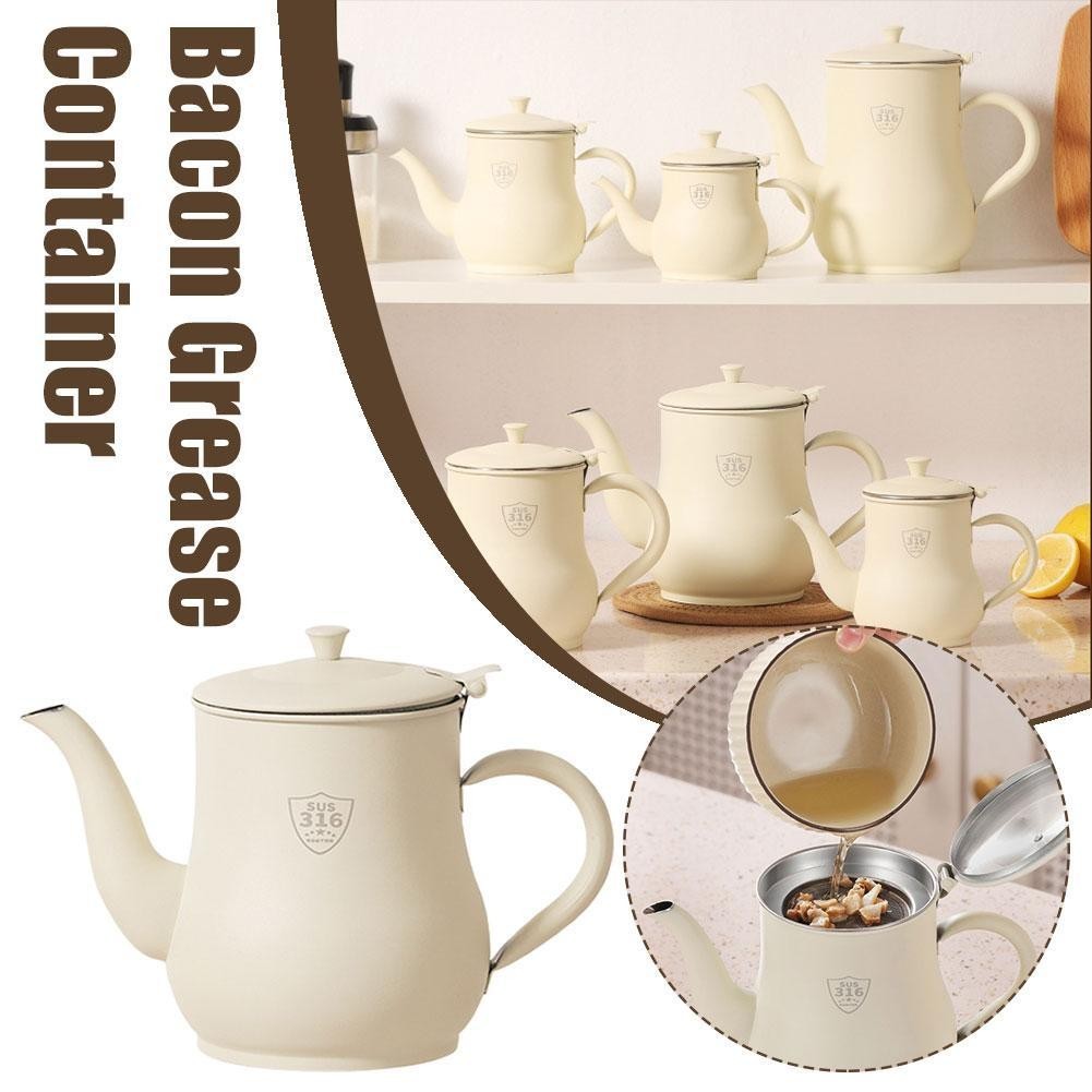 Stainless Steel Oil Pot Kitchen Household With Filter Screen Thickened ...