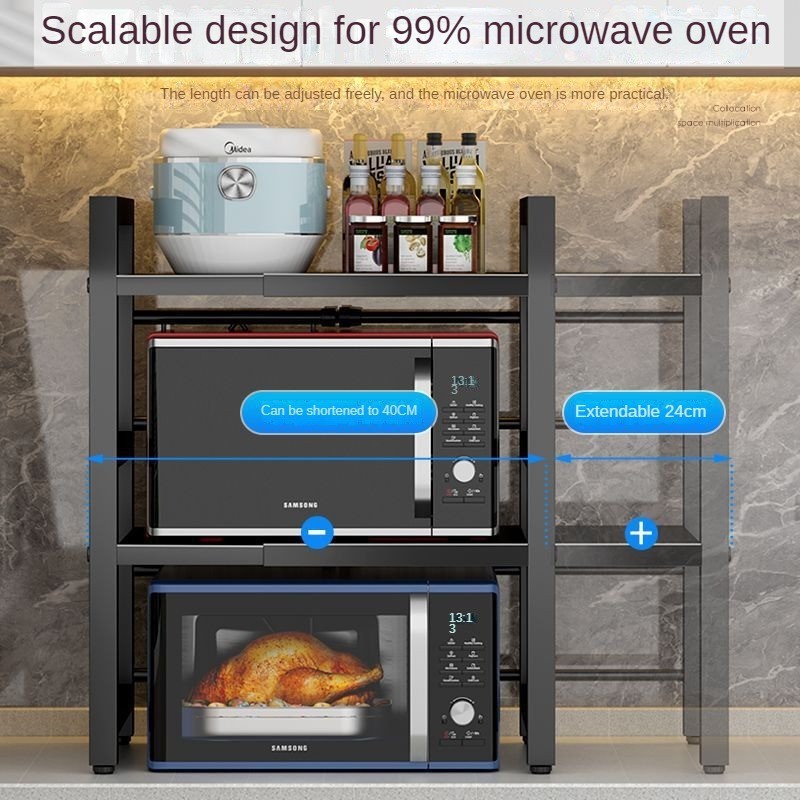 【SG Ready Stock】 Microwave Rack Metal Expandable Oven Rack Adjustable ...