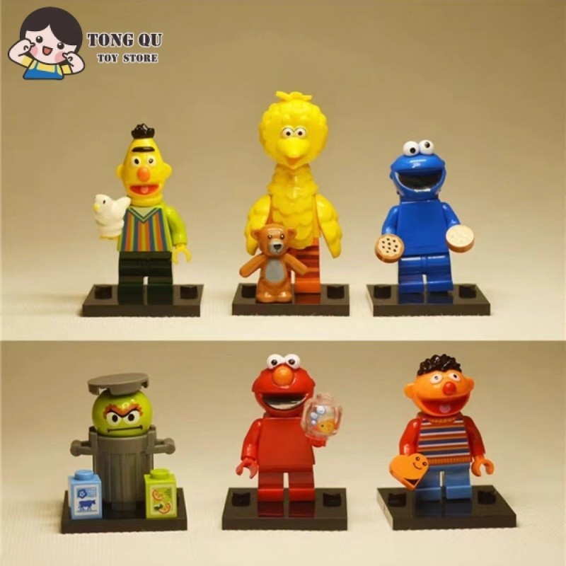 Anime Minifigures Sesame Street Building Block Dolls Collectible mini ...