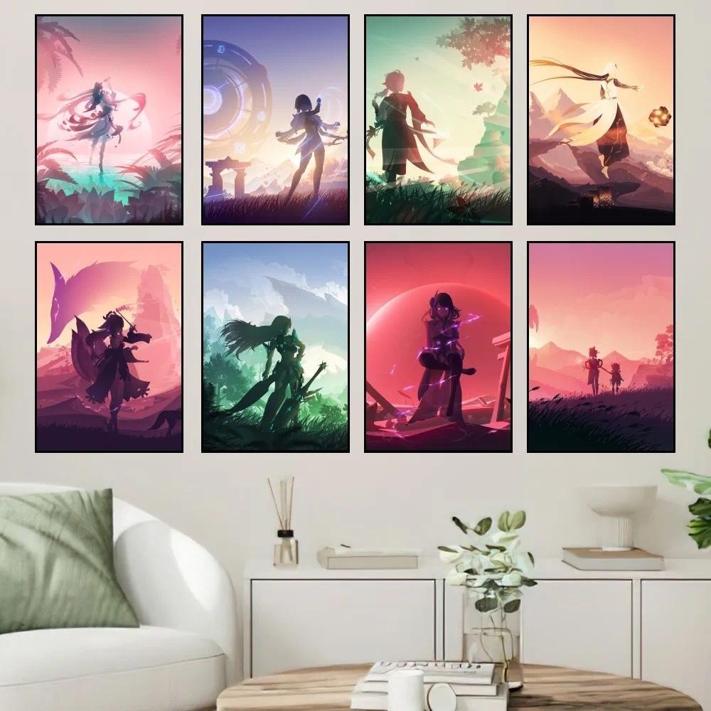 Genshin Impact Kaedehara Kazuha Poster Home Wall Art Prints for Bedroom ...