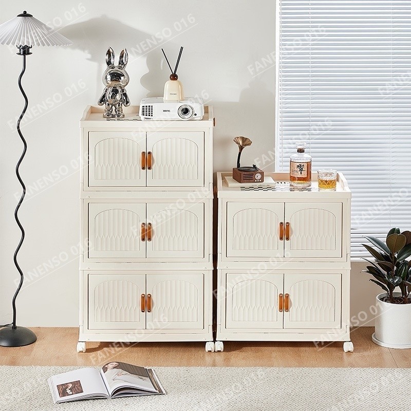 Fanenso Multi-Layer Cabinet Dustproof With Universal Wheels Bookcase ...