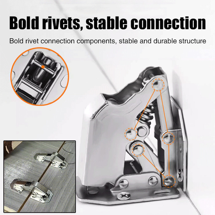 Non-Drilling Silent Hinge Repair Kit Hidden Door Hinges Adjustable ...