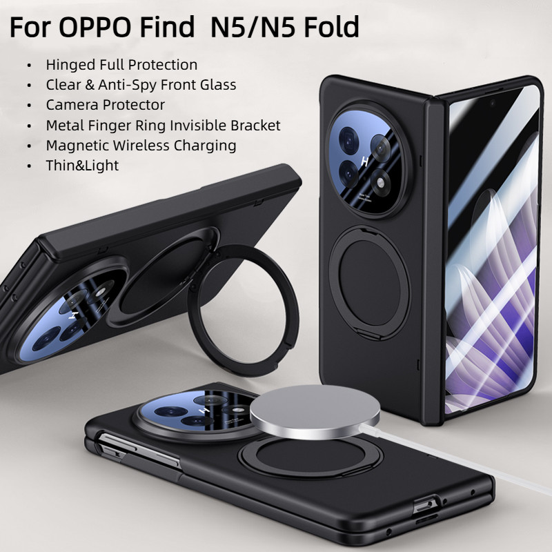 360° Rotating Magnetic Metal Ring Holder Frosted Full Protection Hinge ...