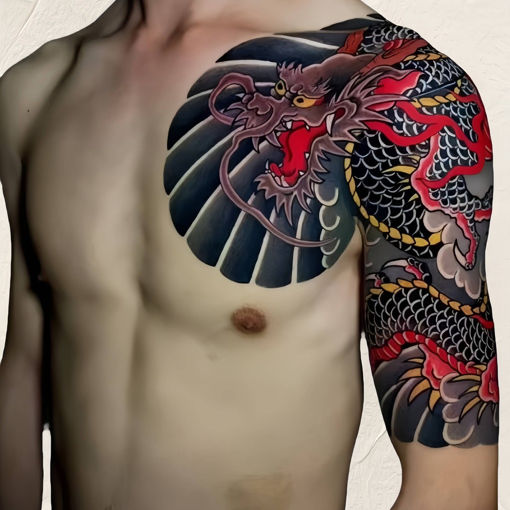 3D Fashion Tattoo sticker3D Hand-drawn Tattoo Sticker Style Music ...