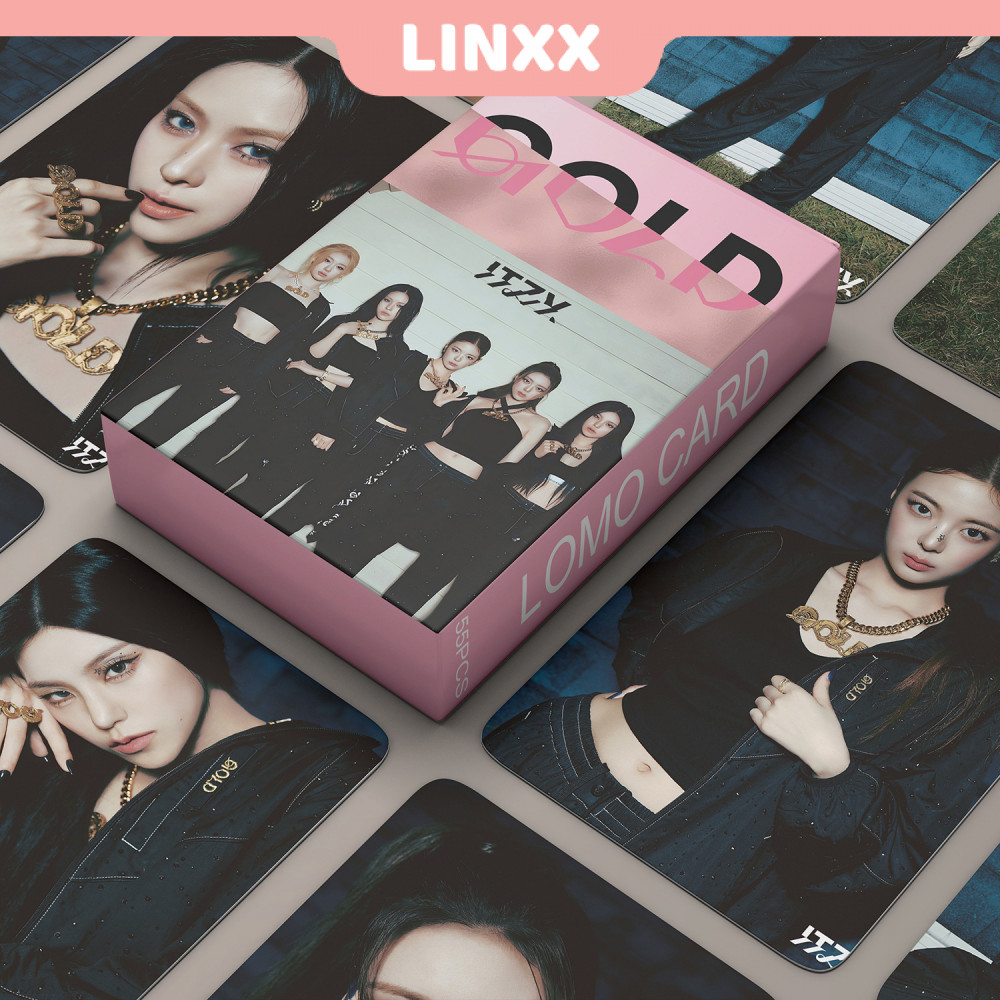 LINXX 55 Pcs ITZY GOLD Album LOMO Cards Kpop Girl Group Fan Collection ...