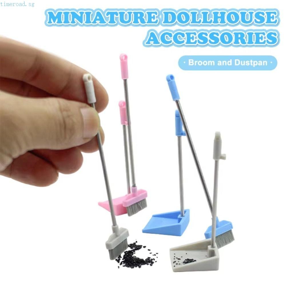 TIMEROAD Dollhouse Broom Dustpan, Scene Decor Pretend Play Dollhouse ...