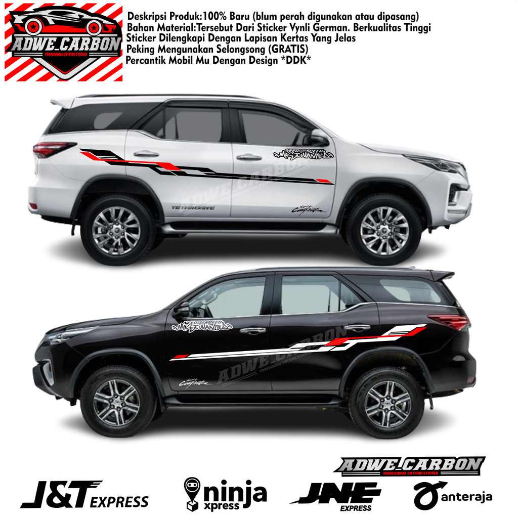 Fortuner Car sticker fortuner sticker list body fortuner sticker New ...