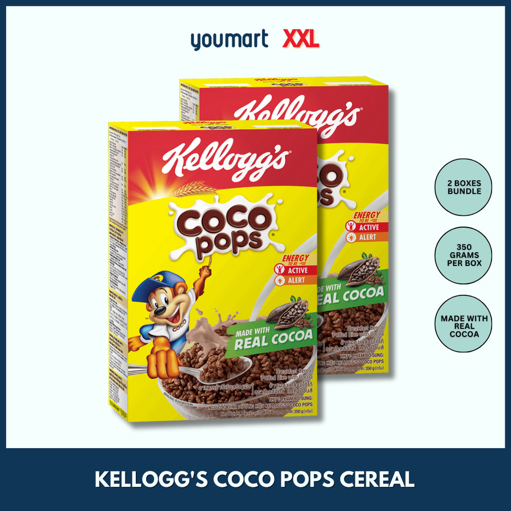 Kellogg's Coco Pops Breakfast Cereal by XXL : 2 boxes x 350g | Shopee ...
