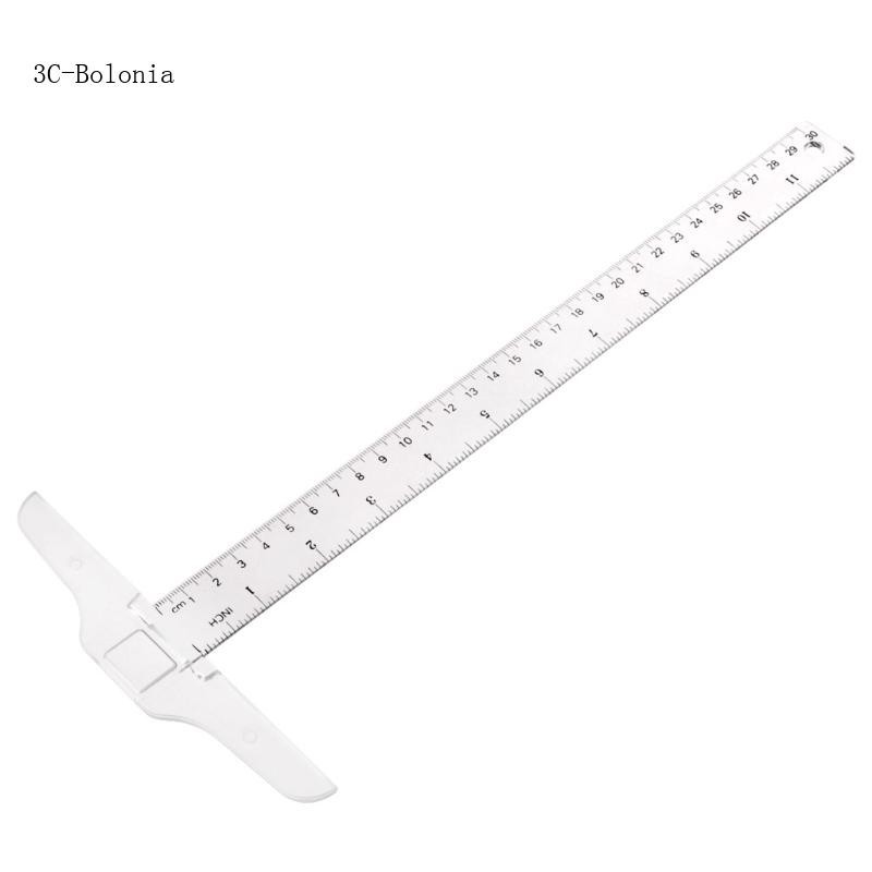 【PC】 T Square Ruler 30cm Plastic T Shape Ruler Clear Transparent ...