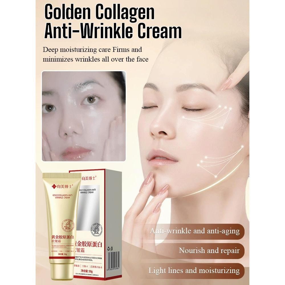 Gold And Collagen Anti-Wrinkle Cream Moisturizing Wrinkle Remover ...