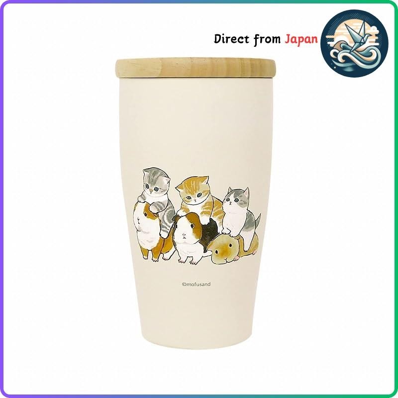 Toa Metal Mofusand Stainless Tumbler with Wooden Lid 350ml Beige 53 ...