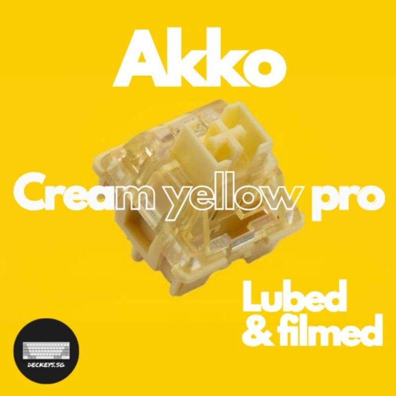 [STOCK/LUBED] Akko Cream Yellow Pro V3 Linear Switch For Custom ...