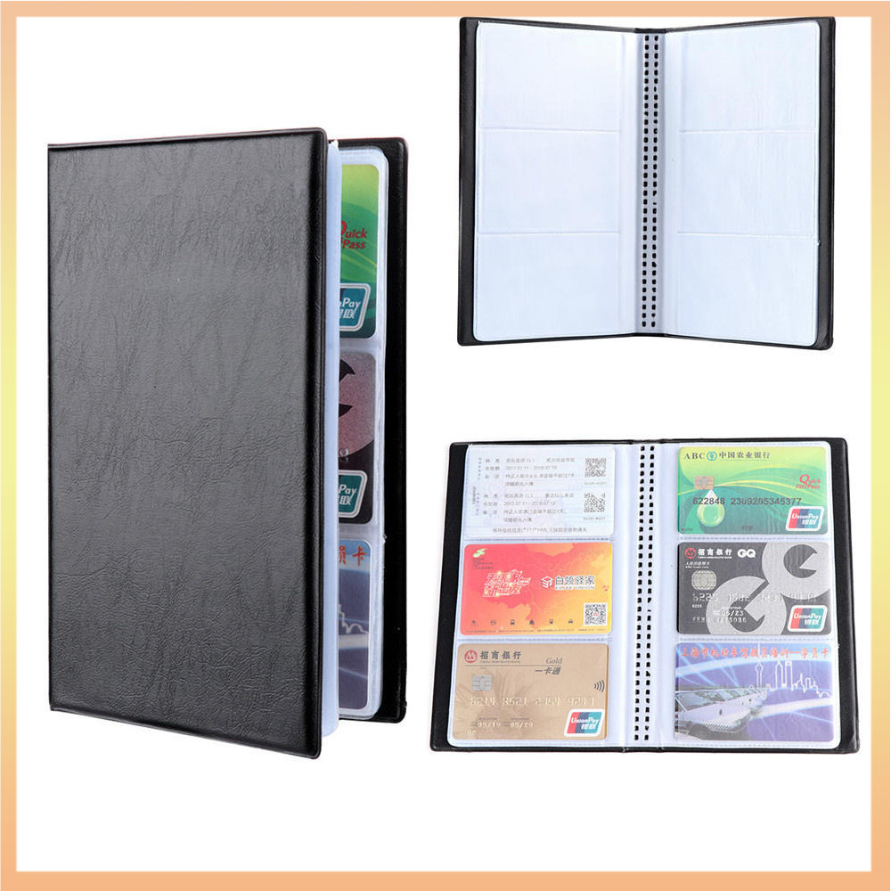 Leather Cards ID Credit Card Holder Books Cards Album Book Case ...