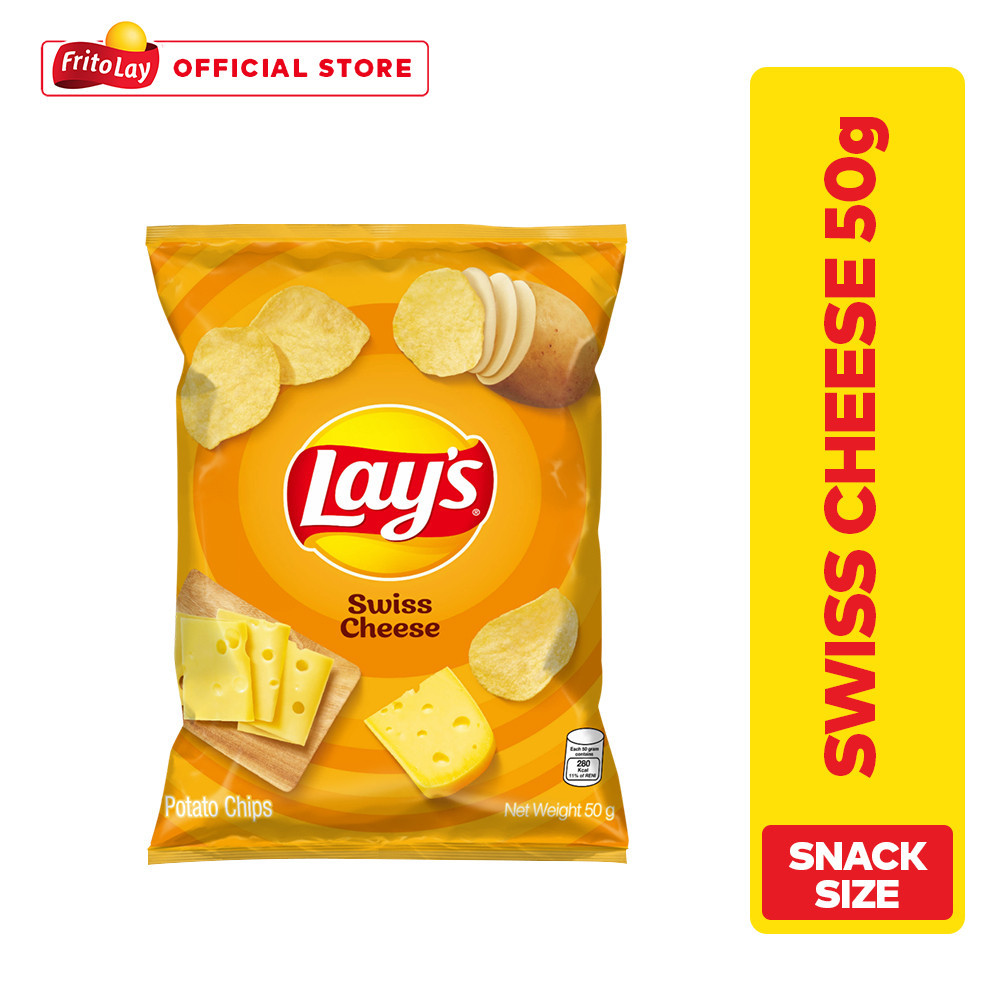 Lay's Swiss Cheese Flavored Potato Chips 50g | Shopee Singapore