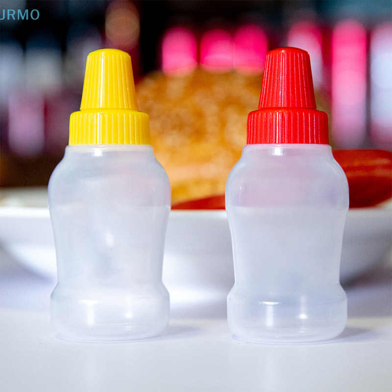 JRMO 2/4Pcs Mini Seasoning Sauce Bottle Portable Tomato Ketchup Bottle ...