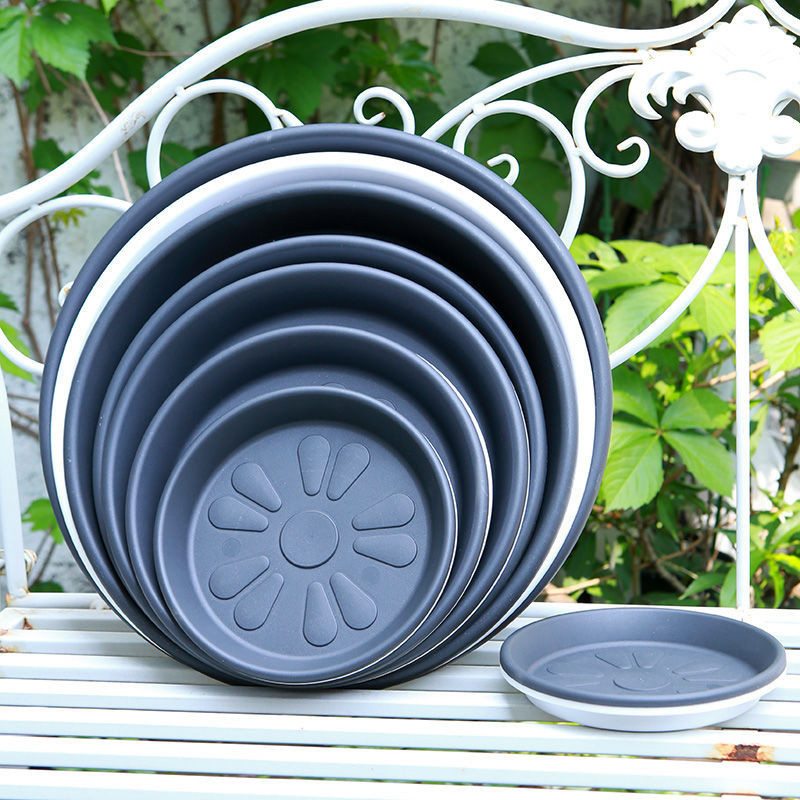 Flower Pot Tray Plastic Large Receptacle Flower Pot Base Tray Chassis ...