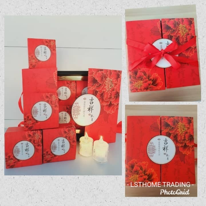 8 capsules (50g) Mooncake Packaging Box Pure Lotus Mooncake Mung Bean ...