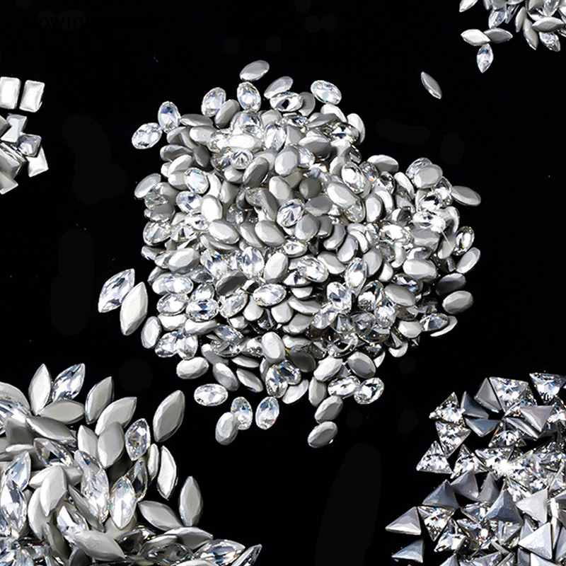 Glowingbubbles 50Pcs Mini Flatback Sparkle Rhinestones Various Shape ...