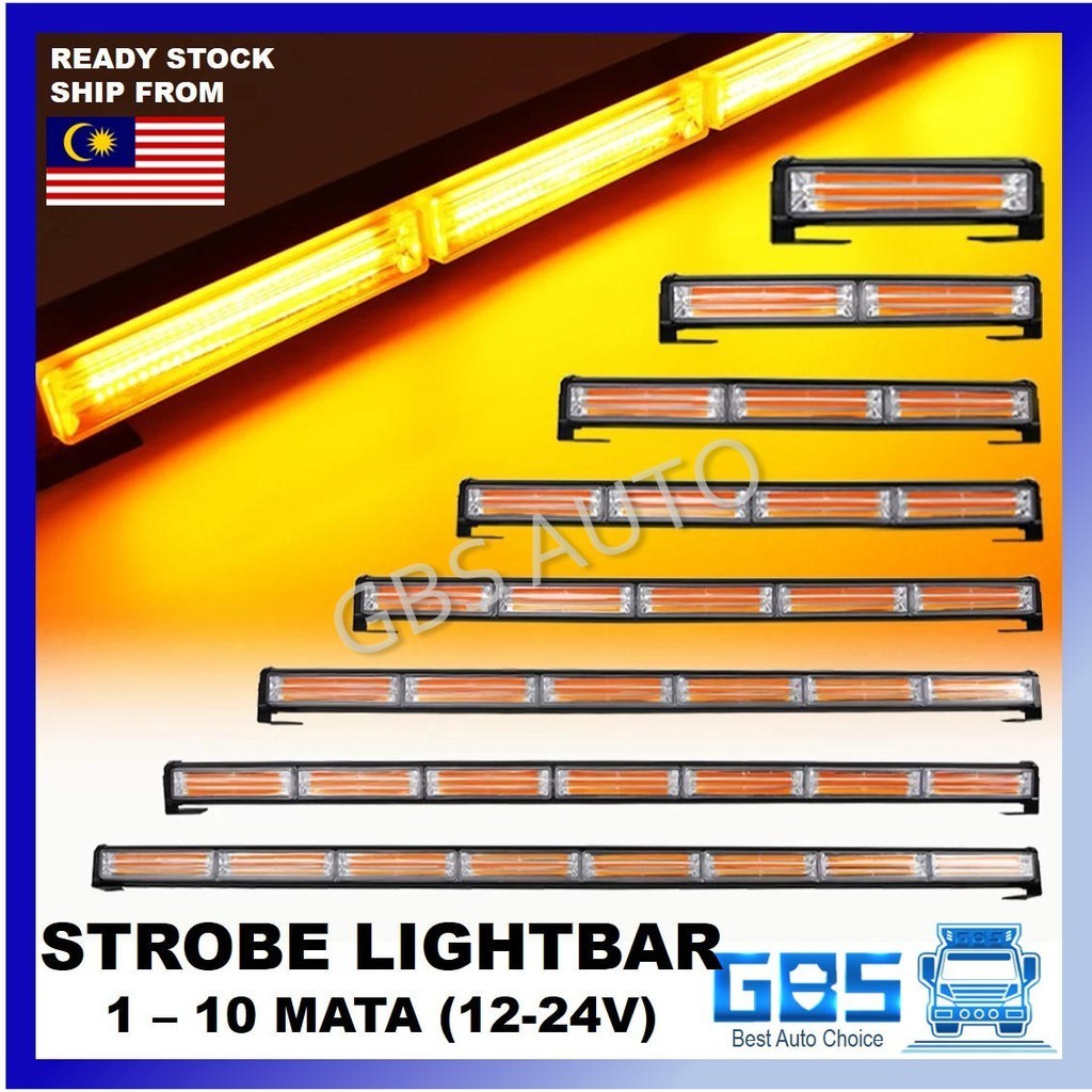 GBS Truck Lori Car LED COB Lamp Light Bar Strobe Emergency Light ...