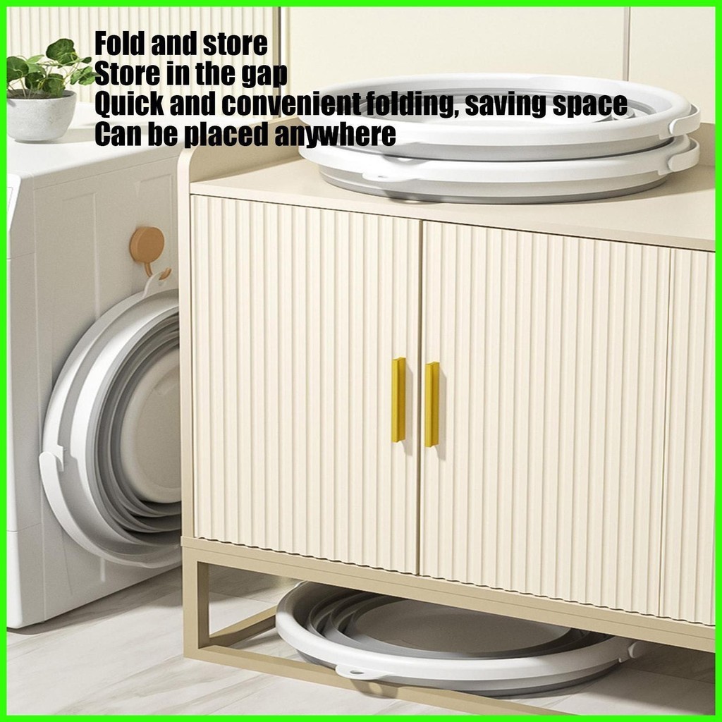 Folding Bucket for Camping Foldable Ergonomic Water Bucket 10L Space ...