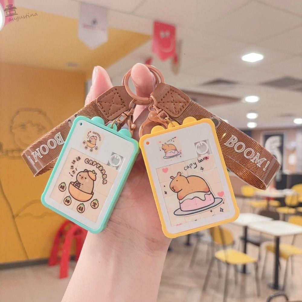 AUGUSTINA Capybara Key Chain, Huarong Road Cartoon Capibara Jigsaw ...