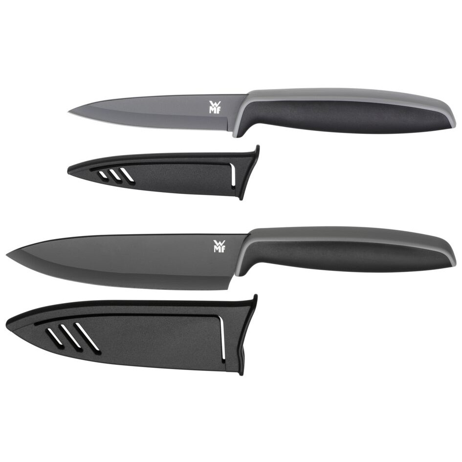 WMF Touch Kitchen Knife Set 2 pieces Black Stainless Steel | Shopee ...