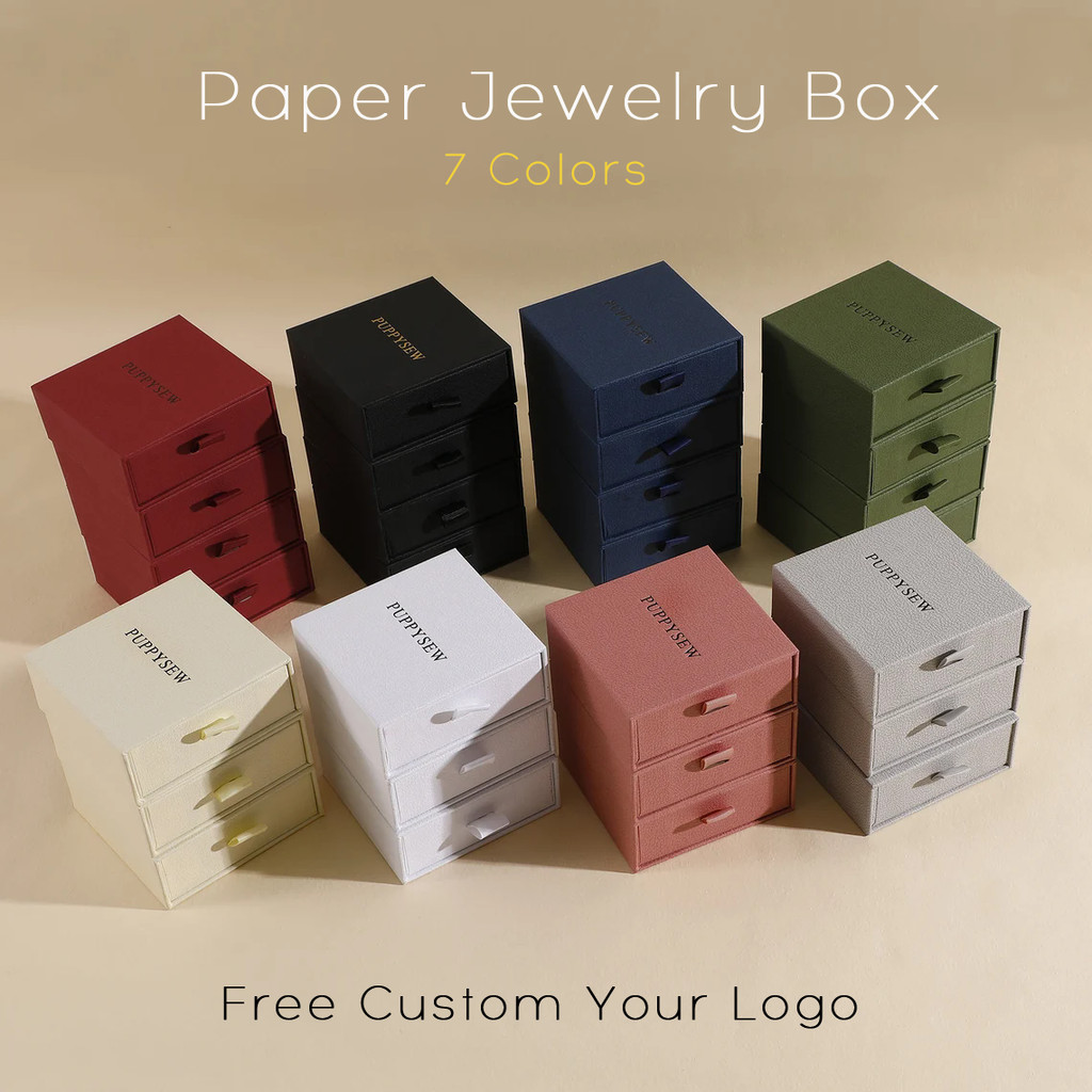 Free custom content Paper jewelry box Environmental jewelry box Travel ...
