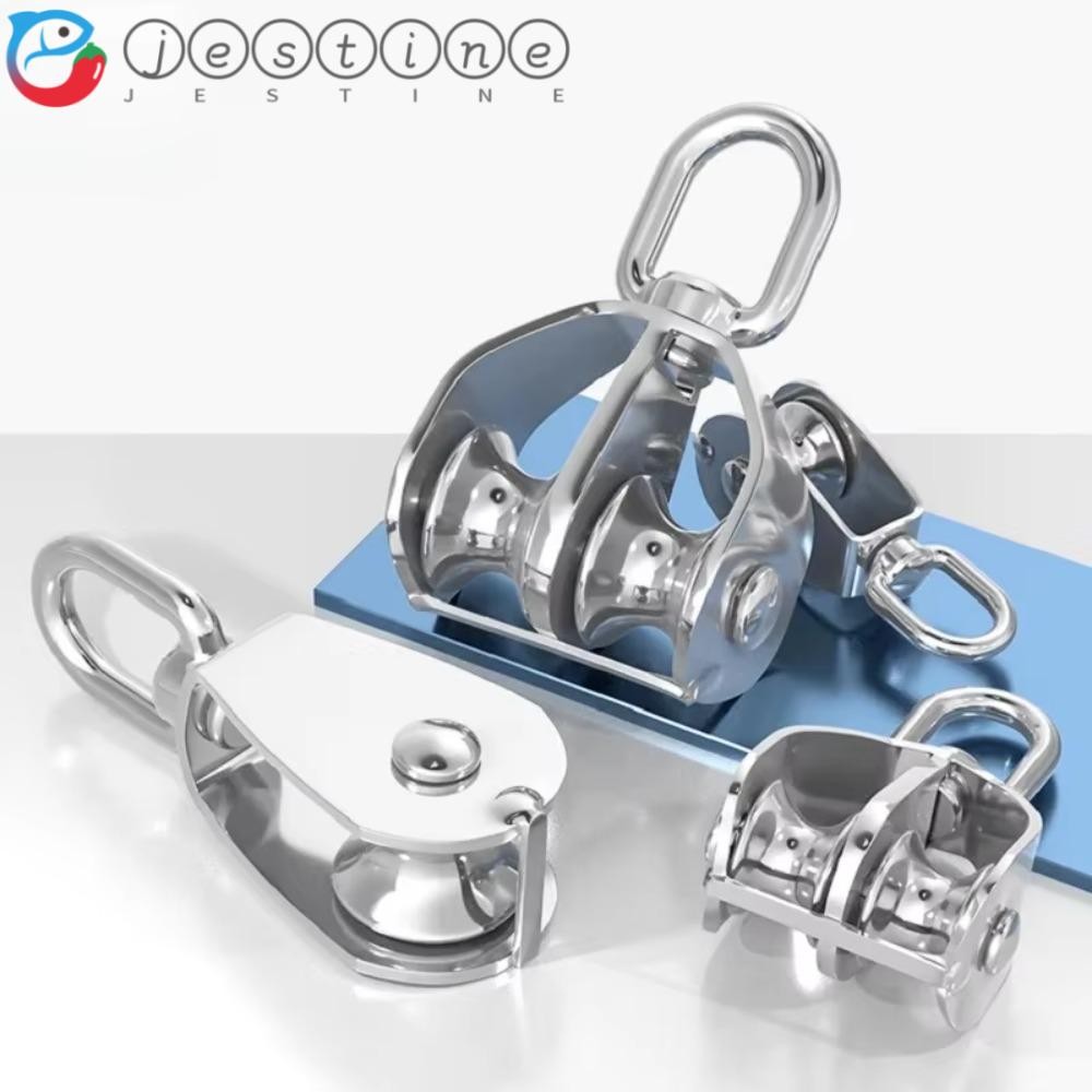 JESTINE Swivel Lifting Rope Pulley, Reusable Mini Lifting Pulley Roller ...