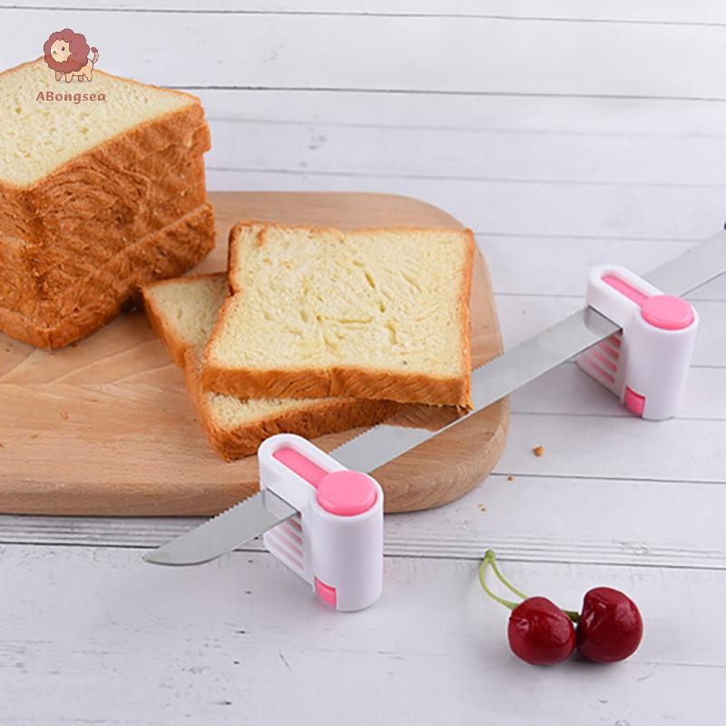 abongsea 2 PCS / Set 5 Layers Cut Bread Knife Splitter Toast Slicer ...