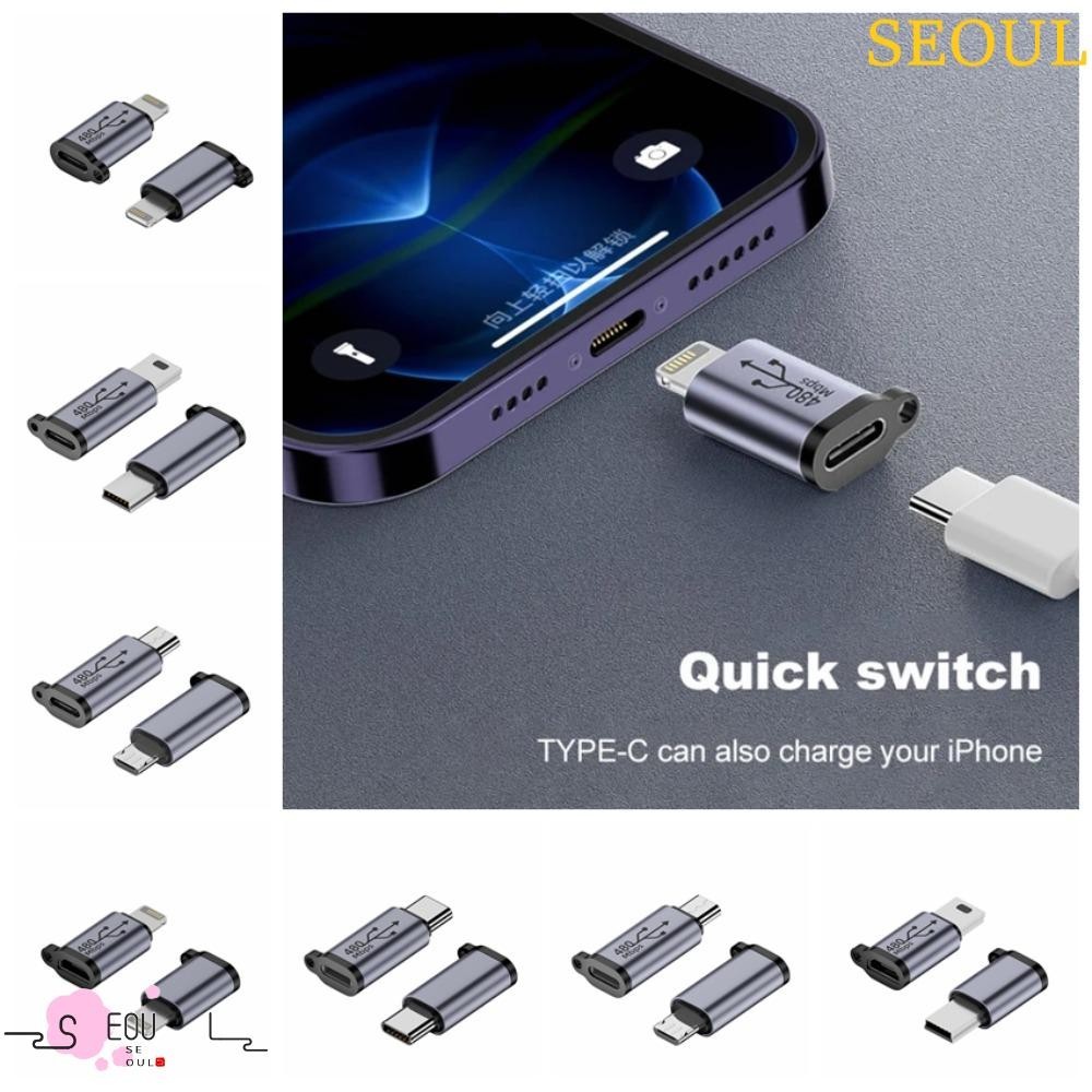 SEOUL Micro USB Adapter, USB Type-C Adapter Mini USB USB C To USB ...