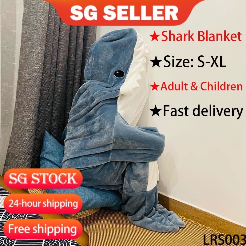 【SG stock Fast Shipping】Shark blanket Shark Onesie Wearable Shark ...