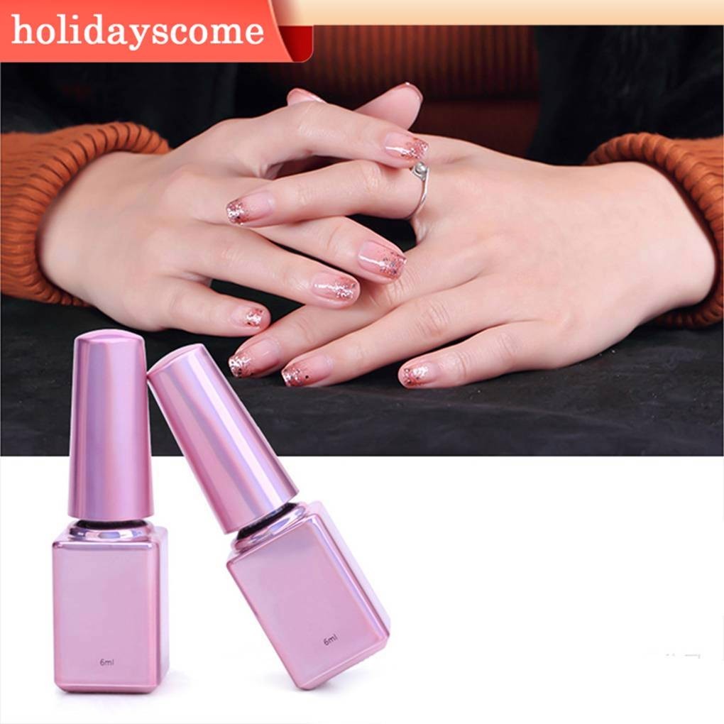 【Hclm】1/2 6ML Nail Polish Lacquer Holographic Nail Art Manicure Glitter ...