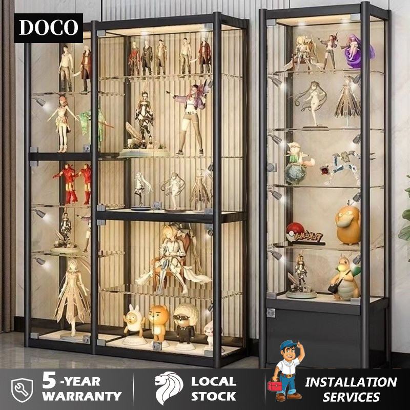 DOCO Display Cabinet Storage Cabinet Glass Cabinet Hand Operated ...