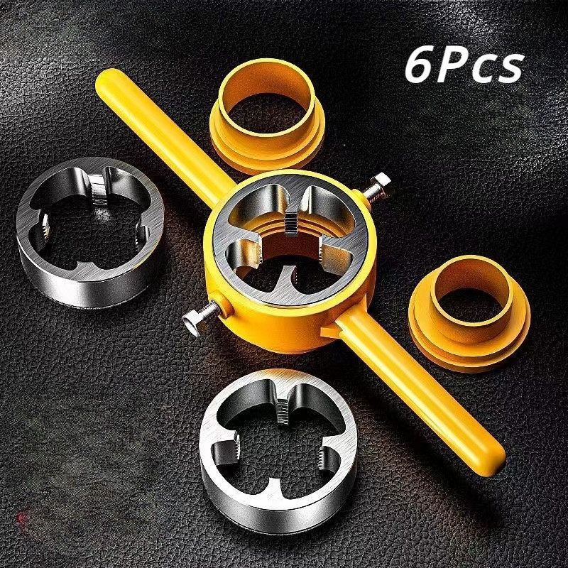 6pcs PVC/NPT Thread Maker Tools Kit 60° Taper Pipe Threader 1/2 Inch 3/ ...