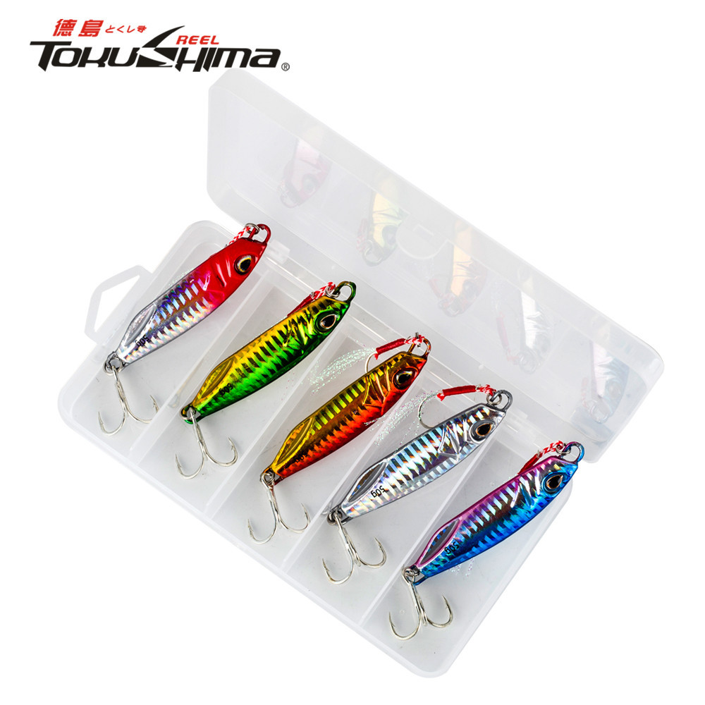 5Pcs/lot Metal Casting Jig Fishing Baits 10-20g Slow Jigging Pike Fish Spoon Artificial Sea Bass ...