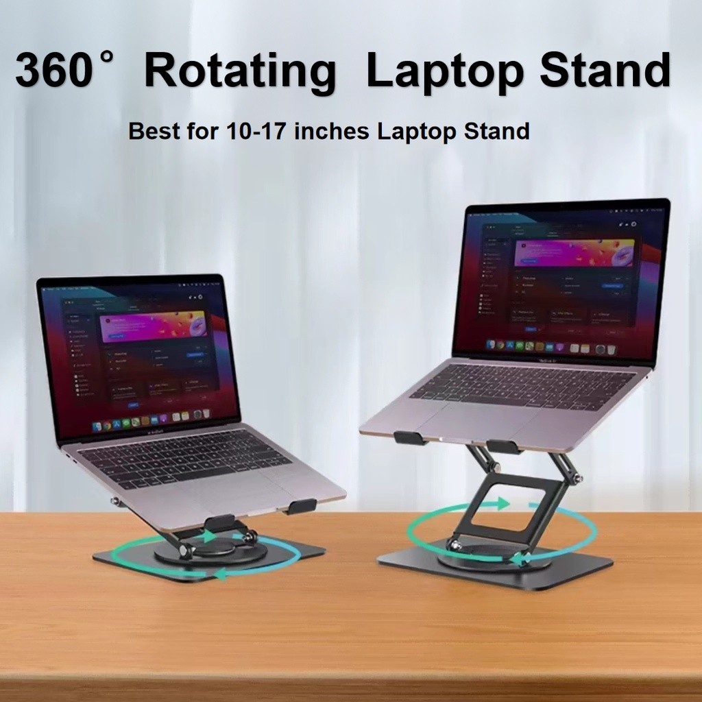360° Rotating Laptop Stand Foldable Laptop Stand Height Adjustable Foldable Tablet Stand 10-17 ...
