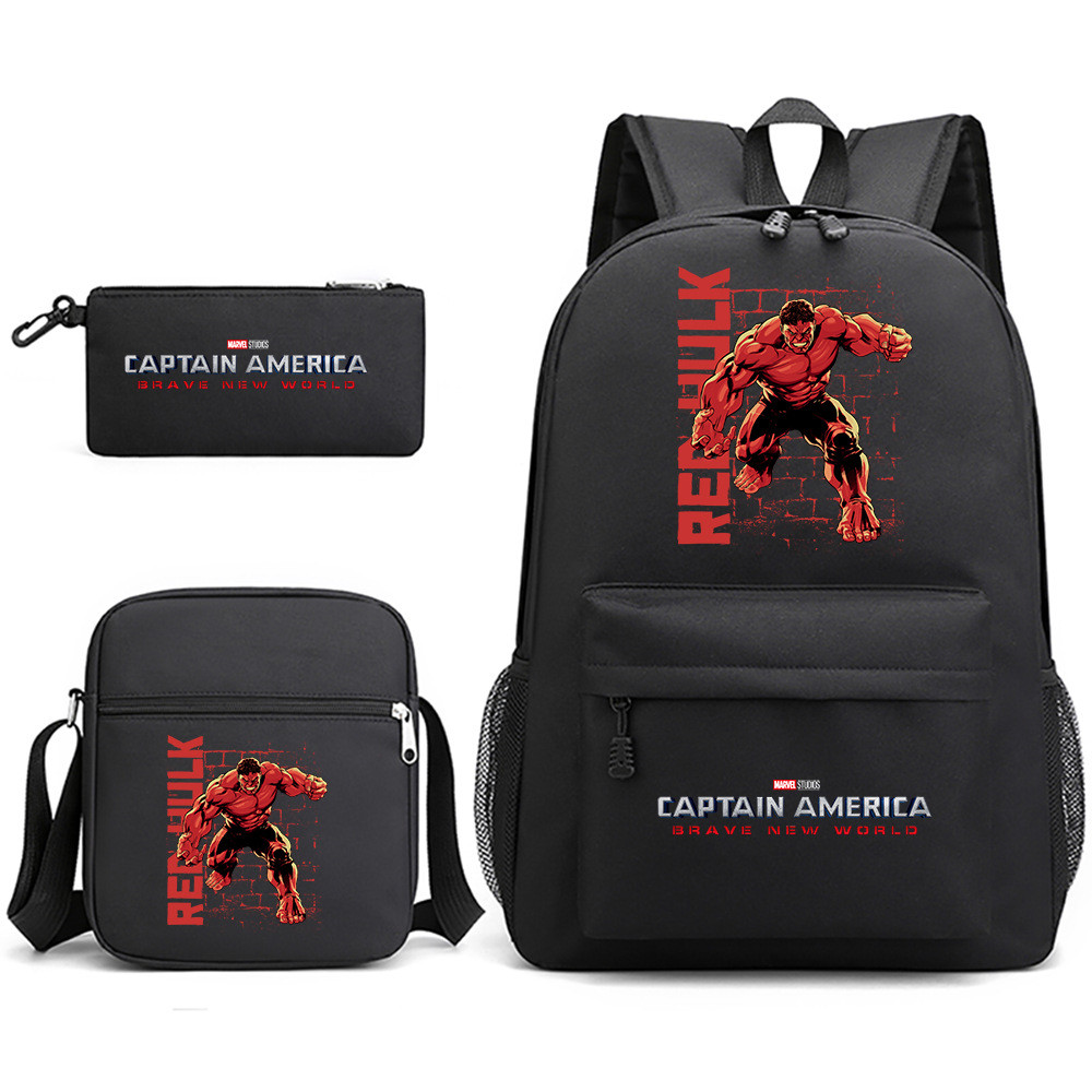 Captain America: Brave New World Backpack, Single Shoulder Pencil Case ...