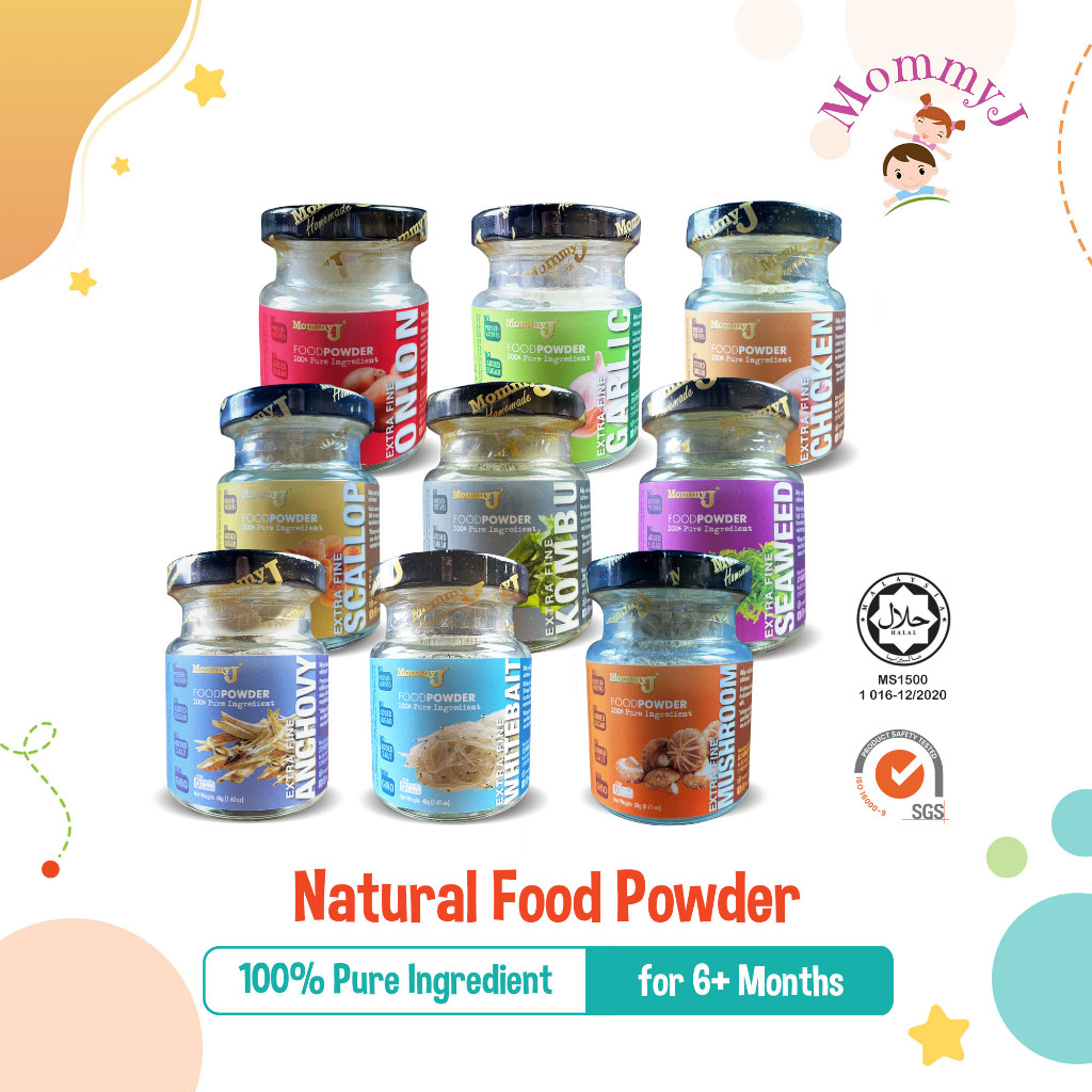MommyJ Natural Food Powder for 6M+ (Anchovy, Chicken, Scallop ...