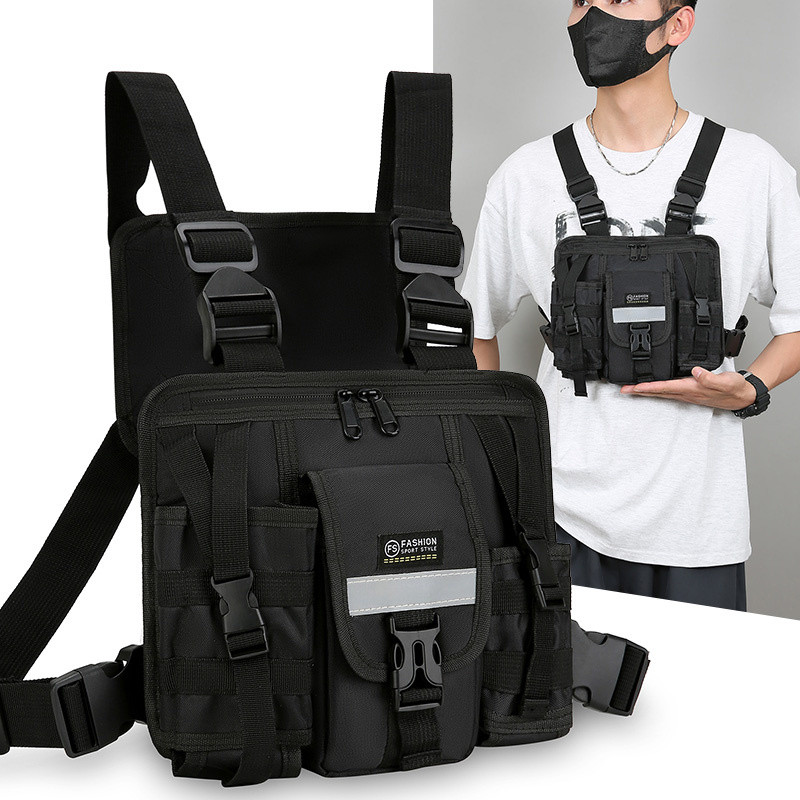 926Lightweight Chest Rig Tactical Vest Front Back Double Shoulder Bag ...