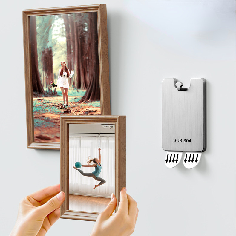 1Set/5pcs Strong Adhesive Hooks Picture Frame Hook Photo Frame Hook ...