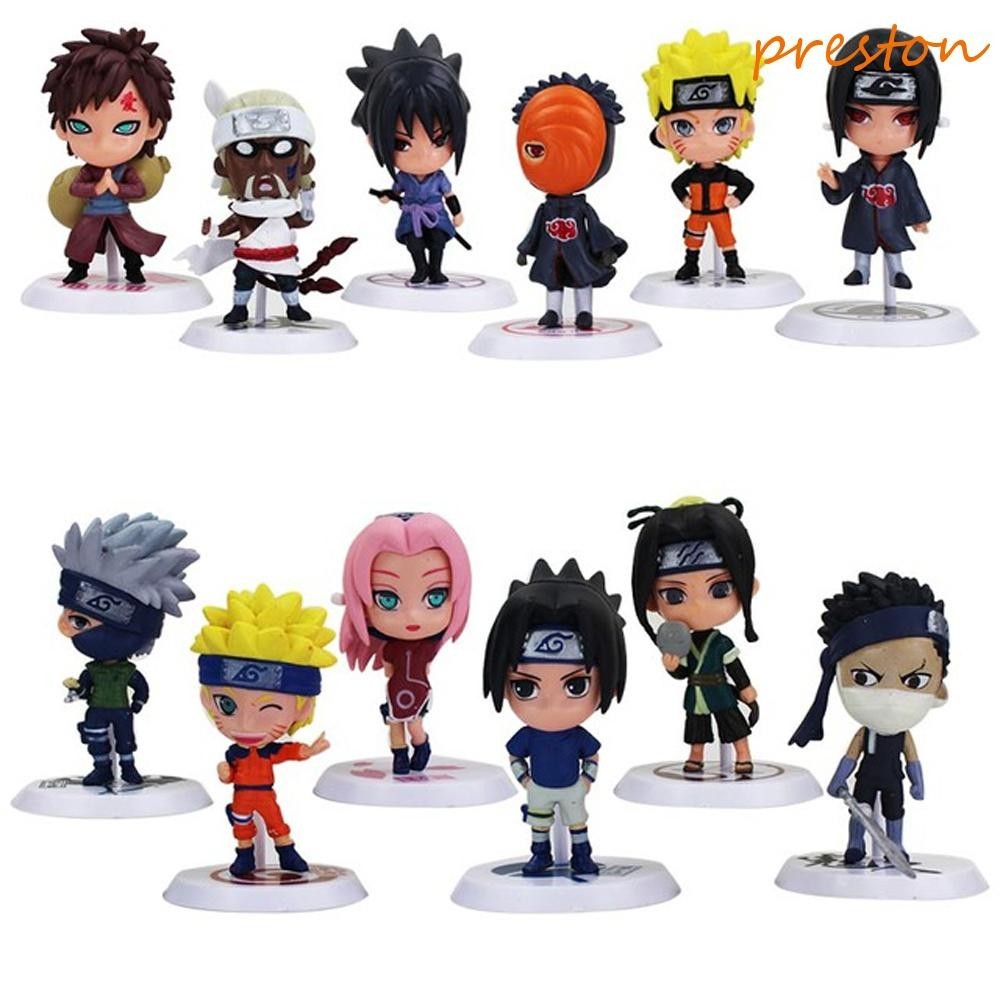 PRESTON Naruto PVC Toys 6pcs/Lot Itachi Obito Gaara Model Figurine ...