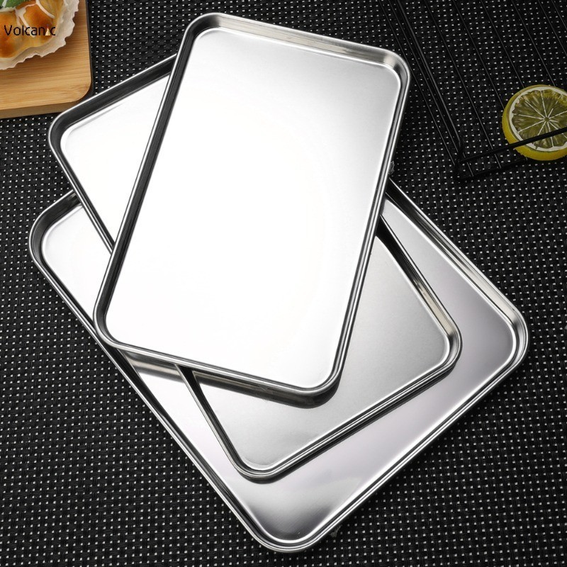 Rectangle Classic Silver Color Stainless Steel Barbecues Parties Buffet ...